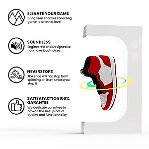 Levitating Shoe Display with RGB Lights and 360° Rotation