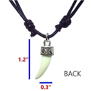 Bijoux de Ja Mini Wolf Fang Pendant Adjustable Cord Necklace