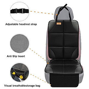 Binazon Car Seat Protector Cover for Baby/Child & Pet, 2 Pack Water and Stain Protection Car Seat Cover with Thick Padded + Storage Bag, Child Car Seat for SUV, Sedan & Truck