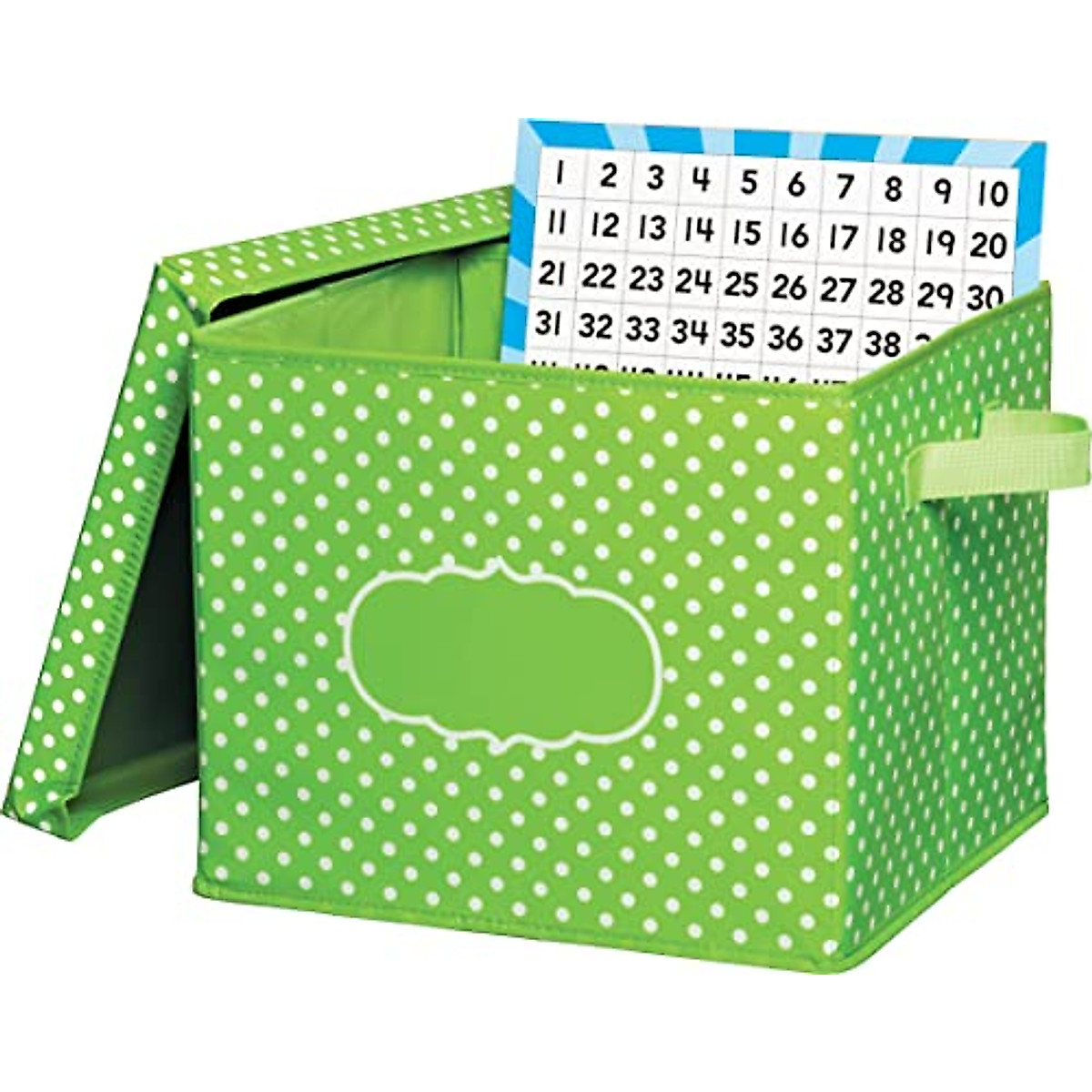 Teacher Created Resources Lime Polka Dots Storage Box (TCR20820)