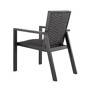 Deco 79 70338 Outdoor Dining Chair, Black