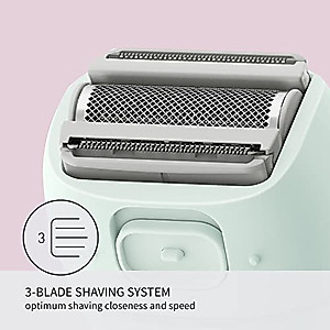 Panasonic Close Curves Electric Razor for Women, Cordless 3-Blade Shaver with Pop-Up Trimmer, Wet Dry Operation - ES-WL60-G (Mint)