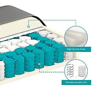 BALUS Sectional Sofa Bed, 85" W Linen Sleeper Couch with Storage Ottoman, Convertible Sleeper Sofa, Couches for Living Room, Chaise Lounge Indoor, Easy Assembly, Beige