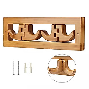 xianshengle Flip 4-Hook Wall Mounted Floating Coat Rack – Modern, Sleek, Space-Saving Hanger with 4 Retractable Hooks Wood Wall Coat Rack for Entryway, Bathroom, Bedroom