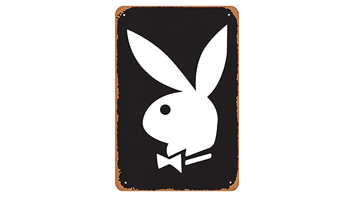 Playboy Bunny Vintage Metal Sign - Retro Wall Decor 8x12 Inches