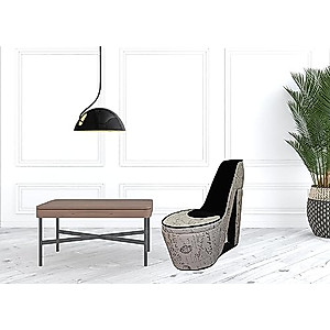 HomeRoots 16" Beige 100% Polyester Side Chair