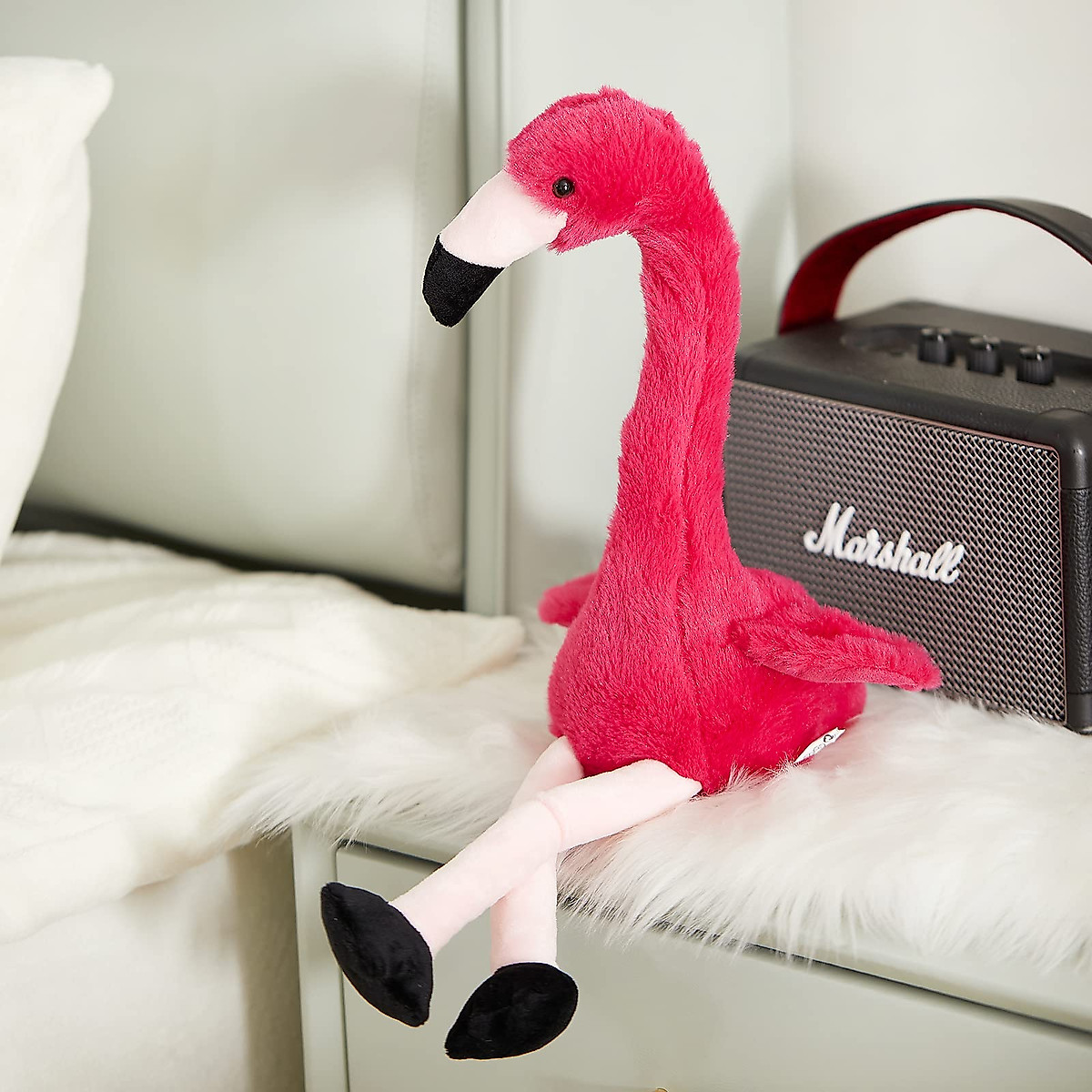 CozyWorld 13’’ Talking Flamingo Toy Repeat What You Said Interactive Cute Plush Toy Flamingo Stuffed Animals Birthday Gifts for Boys and Girls, Red