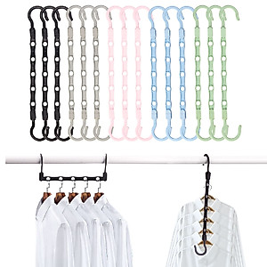 Closet Organizers and Storage 15 Pack Sturdy Space Saving Hangers for Clothes Dorm Room Essentials Smart Two Uses Hanging Closet Organization Hanger