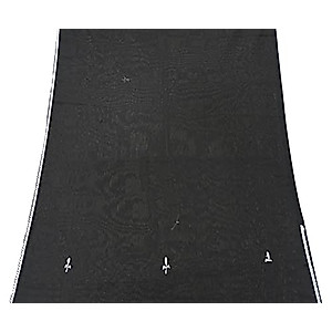 Peegli Indian Black Vintage Georgette DIY Craft Cloth Traditional Sarong Fabric Embroidered Textile