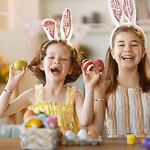 TOLOWOBK Easter Basket Stuffers for Toddler Teens Girls Egg Fillers Cross Bracelet Christian Easter Basket Essentials Gifts for Kids Jesus WWJD Bracelets Religious Catholic Gifts for Teen Girls Boys