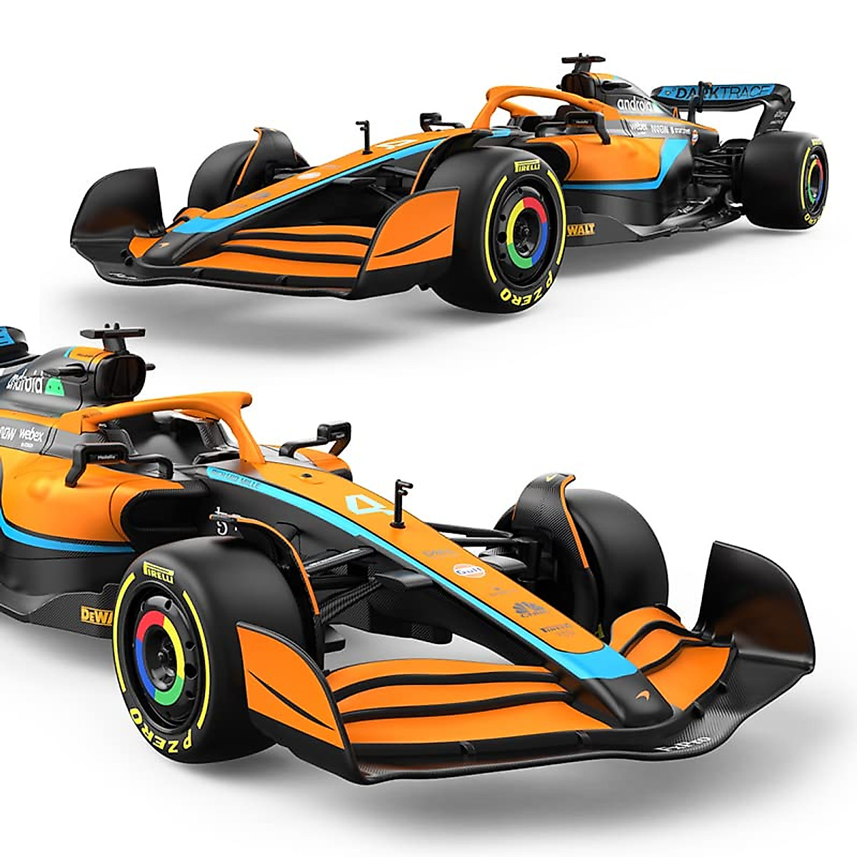 RASTAR McLaren Formula 1 Race Toy Car 2022, 1:18 F1 McLaren MCL36 Remote Control Car Model Vehicle Lando Norris + Daniel Ricciardo Drive to Survive