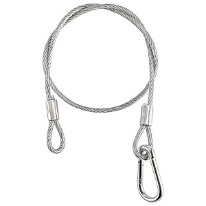 Stage Light Safety Cables, 25.5" Stainless Steel Safety Security Cable for Party Lights DJ Light Stage Lighting, Load 110lb, Pack of 20