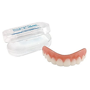 Instant Smile Flex 2pk - Bright White Shade - One Size Fits Most. Fix Your Smile at Home in Minutes! Comfortable Upper Cosmetic Veneer for A Perfect Smile!