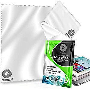 Python Premium Cloth for High Definition Lenses, Glasses, Screens and Expensive Optics - Large Scratch-Free Cleaning & Polish Cloth 12x16in