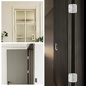 3 Pack Door Hinges Matte White,3.5 Inch Matte White Door Hinges with 5/8" Radius,Fit Standard Door/Bedroom Door/Exterior Door/Interal Door Hardware Hinges,Matte White Finish Door Hinges
