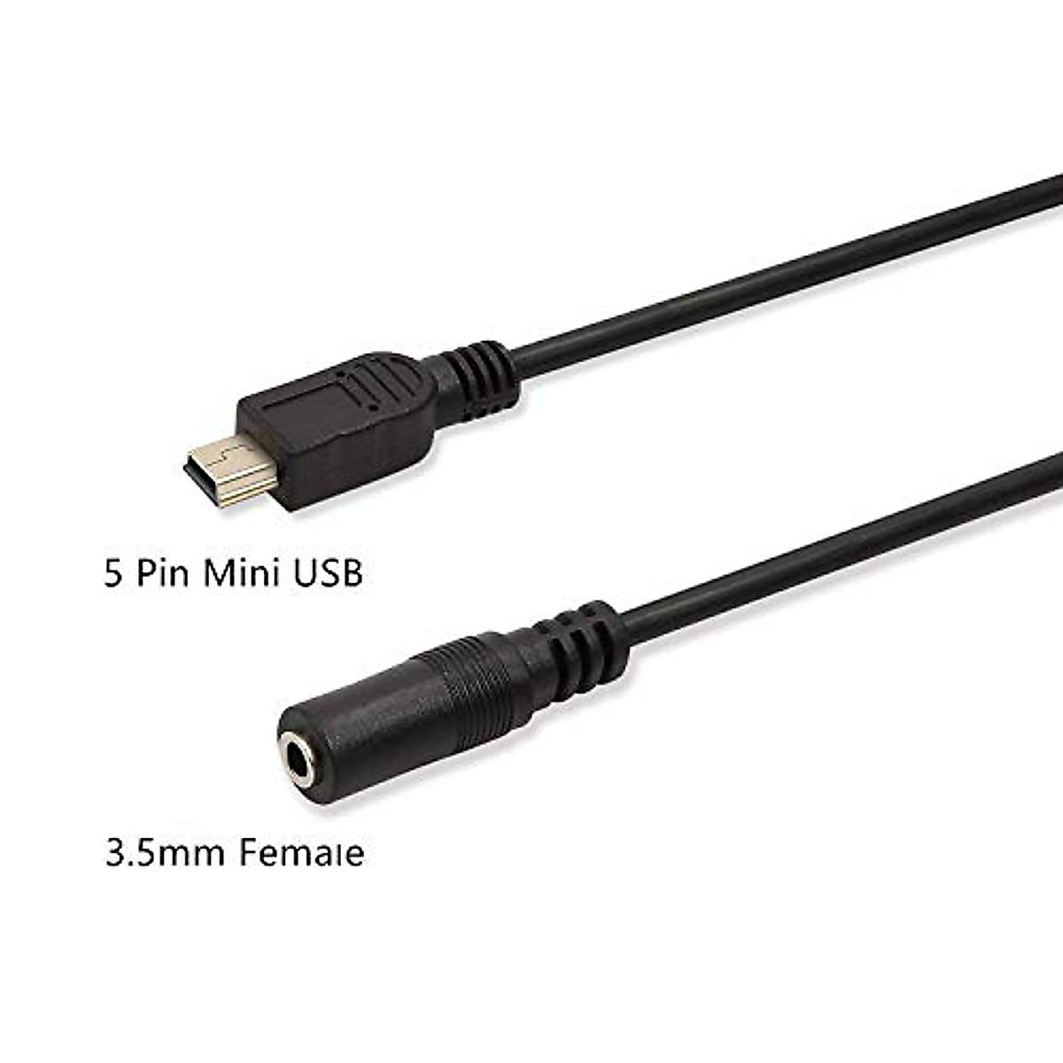 Onvian 3.5mm Female to 5 Pin Mini USB Male Microphone Adapter Cable