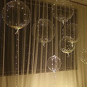 Light up led balloons , Wedding Decorations 10 set warm white 15pcs Transparent Light Balloons Great For Banquets, Outdoor and Indoor Parties, Anniversary, House Party, Family Reunion, Birthday and Event Centerpieces (warn white) (20 inch--10 set)