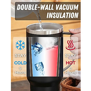 Onebttl RV Camper Gifts Tumbler Coffee Mug, Gifts for Campers, RV Enthusiasts, RV Owners, Outdoors, Picnic, Camping, Stainless Steel Insulated 1180ml/40oz - King of the Camper