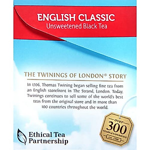 Twinings Tea Cold Brew Tea Bags for Iced Tea - English Classic Black Tea, Unsweetened, Easy Brew in Cold Water, 20 Count (Pack of 2)