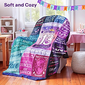 13 Year Old Girl Gifts, for 13 Year Old Girl, 13th Birthday Gifts for Girls, 13th Birthday Decorations for Girls, 13 Year Old Girl Birthday Gift Ideas, 13 Year Old Girl Blanket 40"X50"