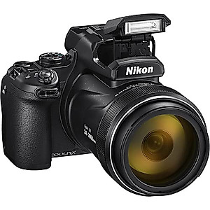 Nikon Intl. COOLPIX P1000 Digital Camera MFR 26522 Video Making Bundle + 128GB High Speed V30 Memory + LED Light, Shotgun Mic, Video U-Bracket + Bag, HD Filters and More