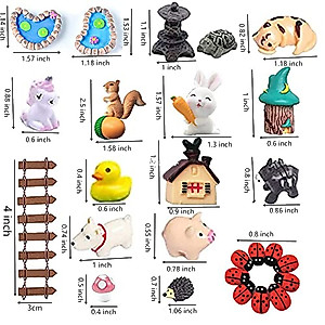 HYG Miniature Fairy Garden Accessories, Including Fairy Garden Animals, Mini Garden Houses and DIY Fairy Garden