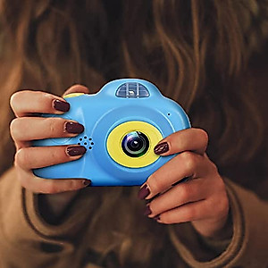 Kids Camera for Girls, 2.4 inch IPS Screen HD 1280P 16x Zoom Children Gift Digital Video Vlogging Cameras,Shake-proof And Fall Proof Game Sports Kids Selfie Camera with 32G SD Memory Card (Blue)