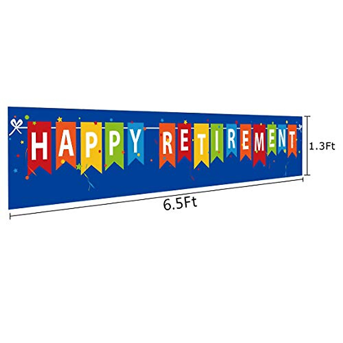 Large Colorful Happy Retirement Banner, Happy Retirement Bunting Flag, Retirement Party Decorations.
