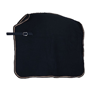 HORZE Kiel Fleece Quarter Sheet - Black - Horse