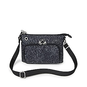 Baggallini womens Securtex® Anti-theft Memento Crossbody Bag Cross Body, Midnight Blossom, One Size US