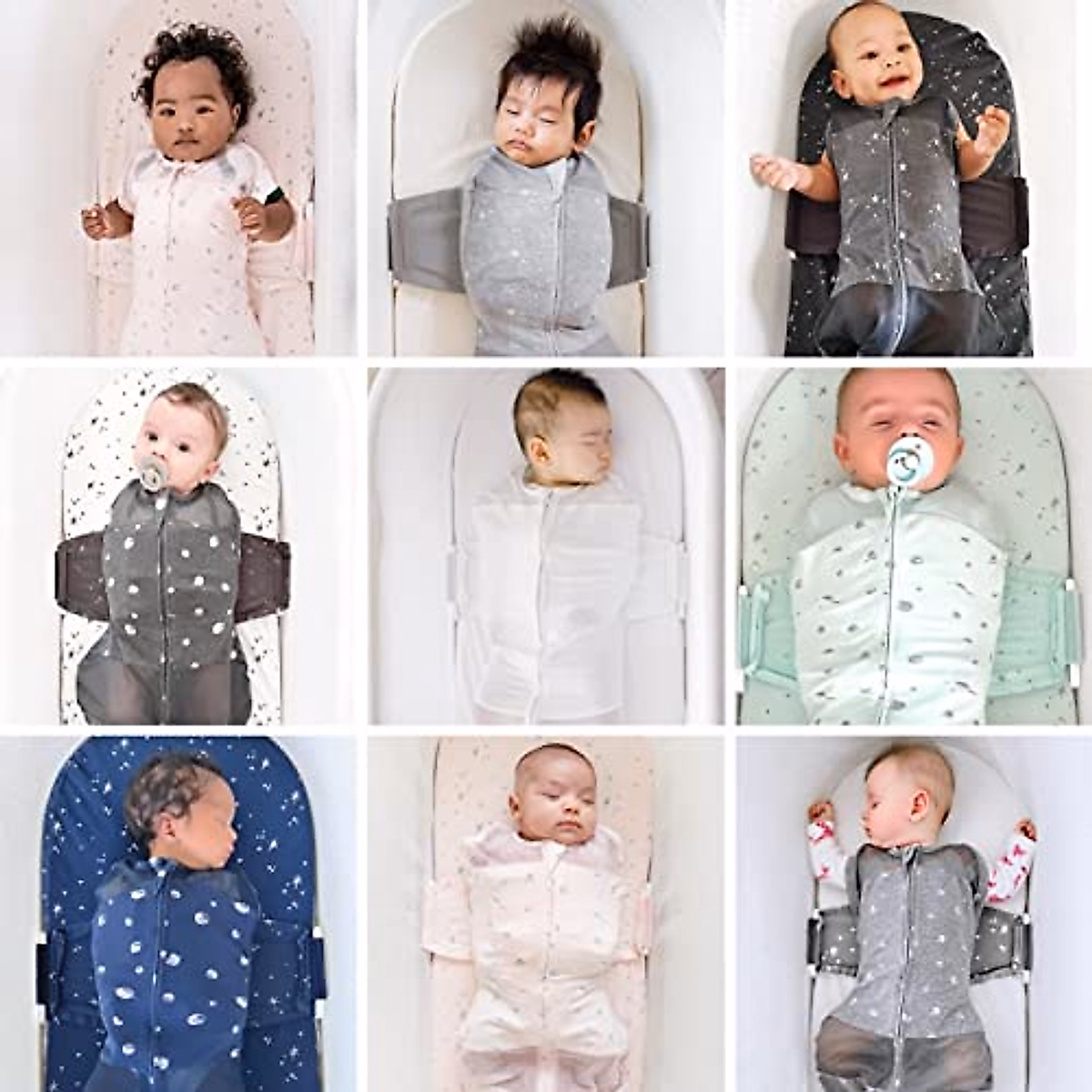 Happiest Baby SNOO Sleep Sack - 100% Organic Cotton Baby Swaddle Blanket - Doctor Designed Promotes Healthy Hip Development (White, Small)