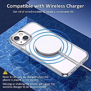 USLAI Case Designed for iPhone 13 Mini, Non-Yellowing Shockproof Protective Phone Cover for iPhone 13 Mini Case - Clear