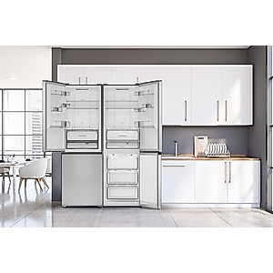 SHARP SJB1255GS Refrigerator with Bottom-Freezer, Counter-Depth, 24 Inch, 11.5 Cubic Foot, Stainless Steel