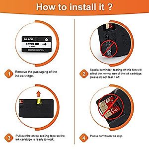 TESEN Remanufactured 952 XL Ink Cartridge Replacement for HP 952XL Ink for HP Office Jet Pro 8710 8720 8715 8740 7740 7720 8730 8210 8726 8727 8728 8745 8746 8747Printer 5 Pack Color Upgrade Version