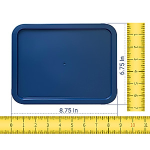 Replacement Lid for Pyrex Plastic Blue Cover 6 Cup Bowl Dish Rectangle 7211-PC (2-Pack)