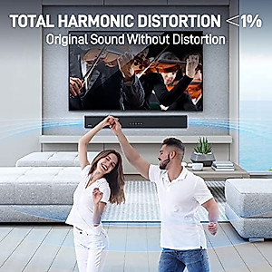 OXS Sound Bars for TV, 4 Speakers TV Sound Bar, Bluetooth 5.0 Deep Bass 80W Compact Soundbar, Easy Setup w/Mount Kits, 3 Modes for Concert/Home Theater/Gaming Wireless Surround Sound System for TV