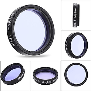 Eyepiece Filter,1.25 Inch Sky Glow & Moon Filter Telescope Accessories for All 1.25 Inch Astronomical Telescope Eyepiece, Cuts Light Pollution