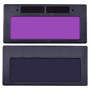 2-Pack Solar Auto-Darkening welding mask Filter Lens, automatic darkening horizontal filter, welding front cover mask goggles lens, 3/11， 4-1/4"X 2"