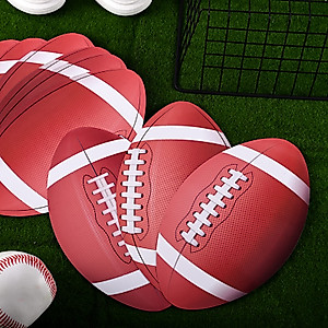 Jspupifip 120 Pcs Football Cutouts,11.8 x 7.1in Large Football Cardboard Bulletin Board Football Paper Cut Outs Sticker Decor with 200 Glue Point Dots for Classroom Sports Football Game Party Supplies