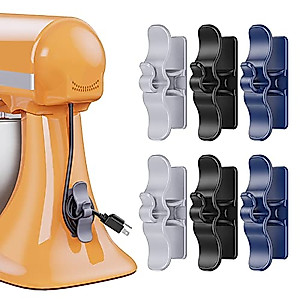 iBytoc Cord Organizer for Kitchen Appliances, 6 Pack [Super Sticky] Cord Wrappers, [Extra Large] Appliance Cord Organizer Stick on Mixer, Blender, Coffee Maker, Air Fryer, Water Heater