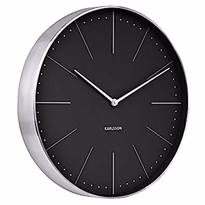 Karlsson, Wall Clock, Steel, Black, One Size