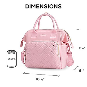 TOURIT Lunch Bag Women Large Insulated Lunch Bag Portable Cooler Lunch Box Lunch Tote Bag for Women Men Work,Picnic, Pink