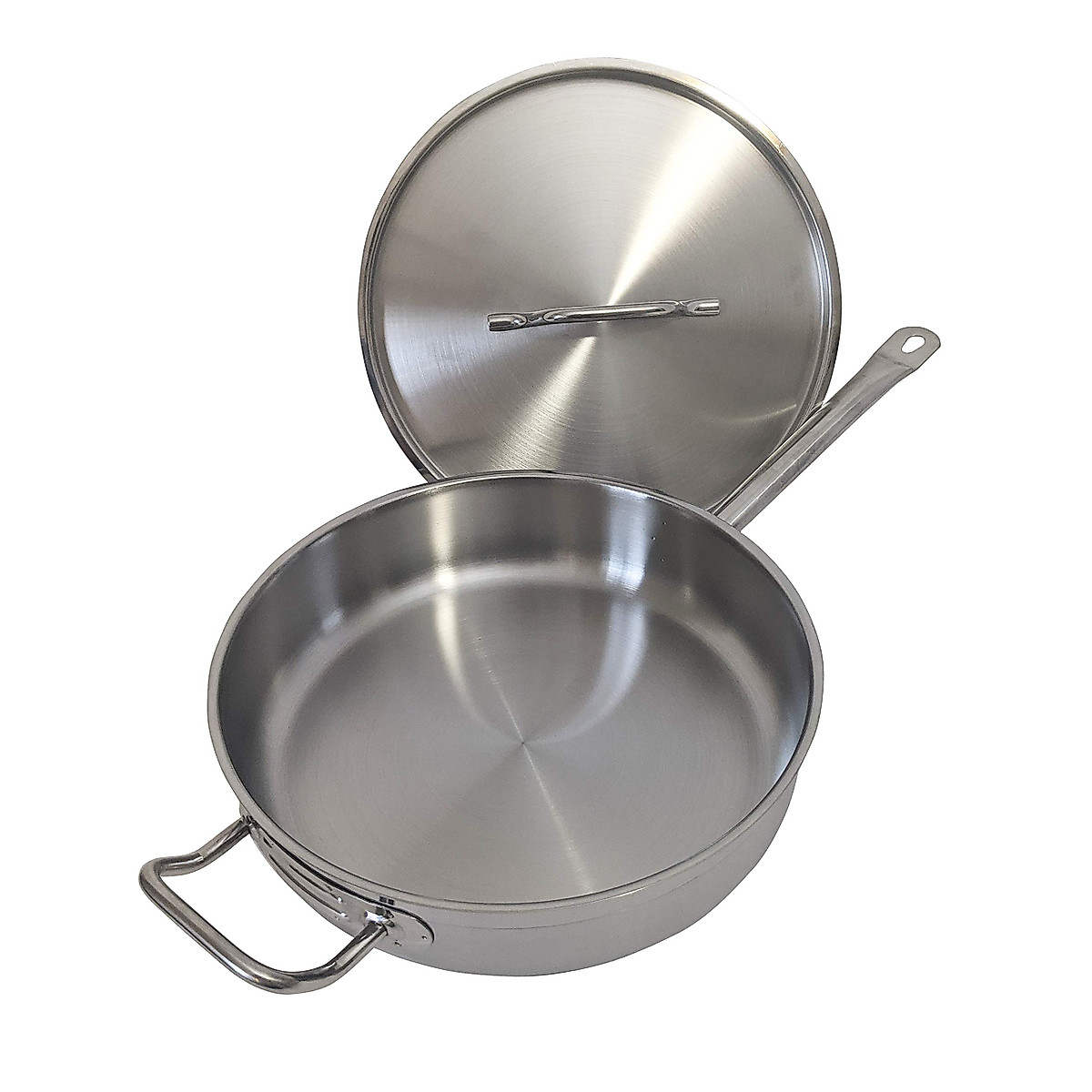 Update International SSAU-7 Saute Fry Pan, 7 quarts, Silver