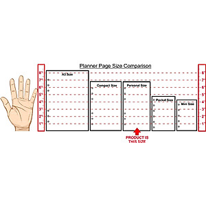 Personal Size Notes Insert with Simple Lines Spaced 1/4", Sized and Punched with 6 Holes for Personal Size Notebooks by Filofax, Louis Vuitton (PM), Kikki-K, and Others. (3.7" x 6.75")