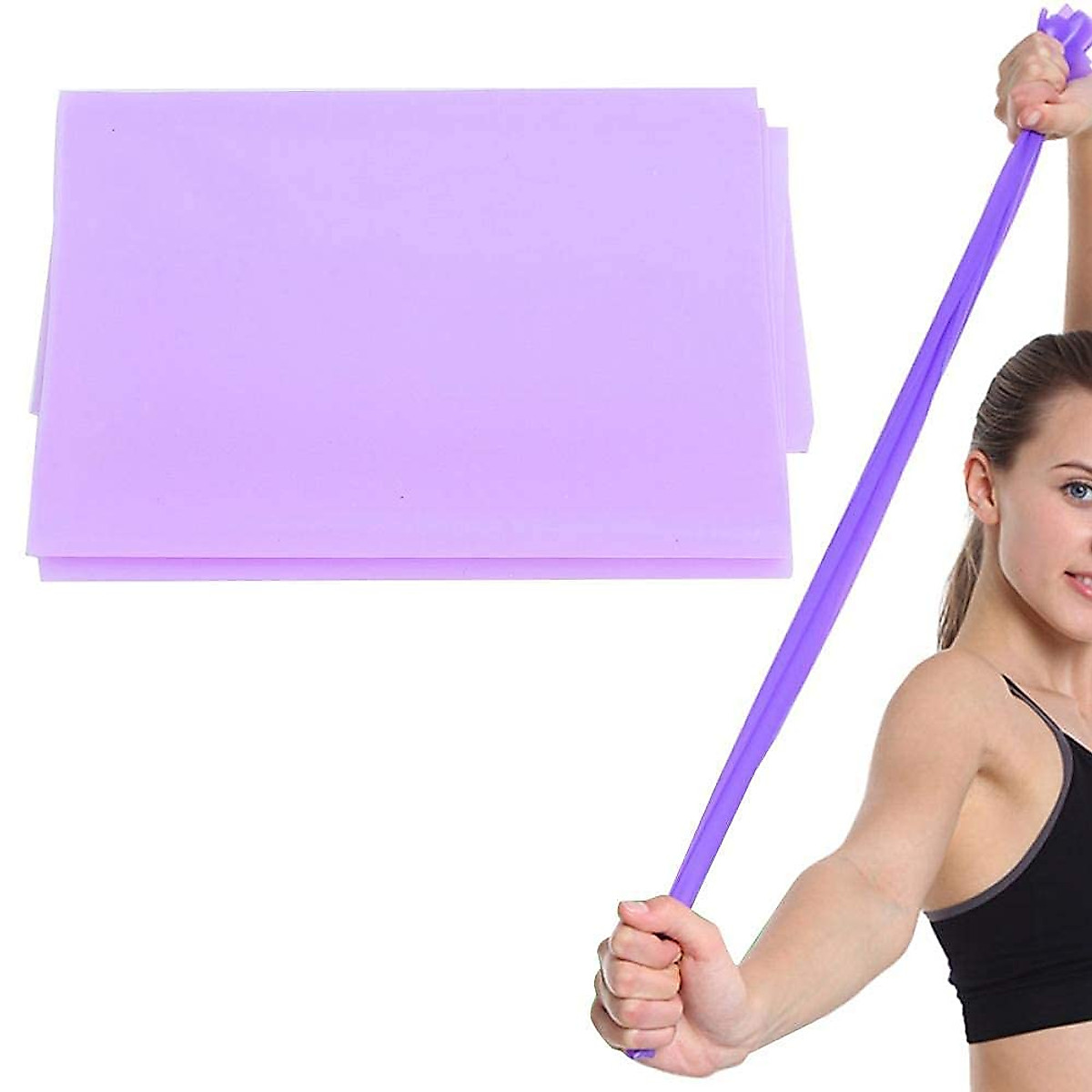 Fitness Elastic Band, TPE Fitness Elastic Bands Resistance Belt Yoga Exercise Accessory for Training Sports ()