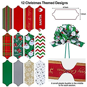 12 PCS Christmas Bows for Gift Wrapping, Large Pull Bows for Present, Accessory for Xmas Gifts, Bouquet, Basket, Bottles Gifts Decoration, Gift Wrapping and Present Decor
