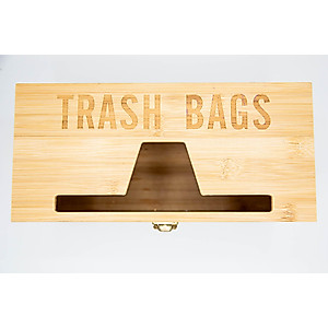 Trash Bag Holder, Garbage Bag Dispenser & Organizer for Kitchen & Under Sink, Roll Holder for Plastic Bags Wall Mounted Cabinet and Countertop