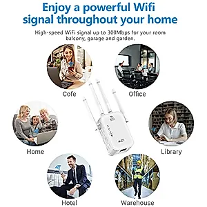WiFi Extenders Signal Booster for Home,WiFi Extender Covers up to 8000 Sq ft & 45 Devices,WiFi Booster Easy Setup via WPS,WiFi Repeater for Home/Office/Garage/Garden-2023 New Upgrade