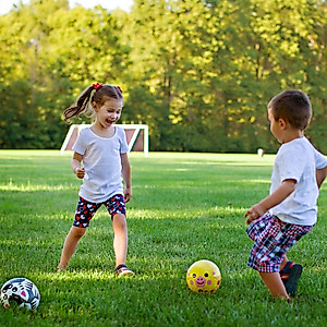 Daball Kid and Toddler Soccer Ball - Size 1 and Size 3, Pump and Gift Box Included (Size 1, Happy, The Zebra)