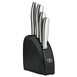 Hampton Forge Kobe–5PieceUtility KnifeBlockSet–Silver, 5 Piece